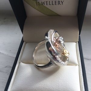 Jewelry | Nib Sterling Silver 18k Gold Holy Trinity Ring | Poshmark